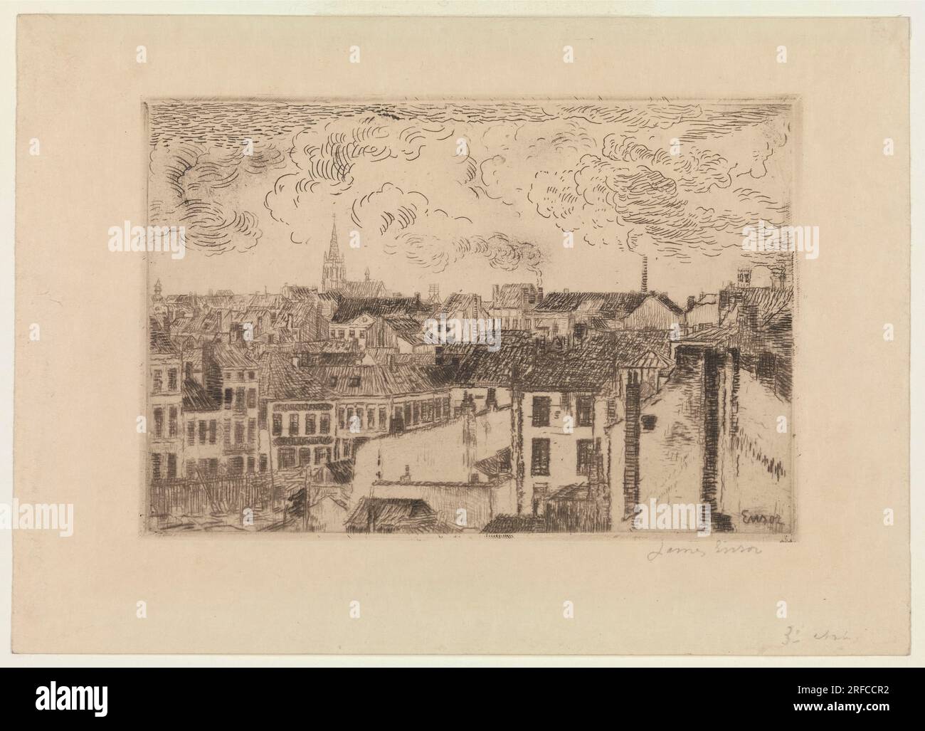 Roofs at Ostend 1903 by James Ensor Stock Photo - Alamy