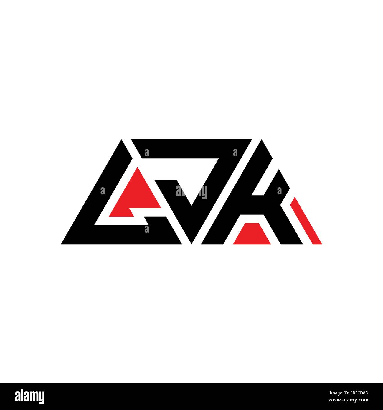 LJK triangle letter logo design with triangle shape. LJK triangle logo ...