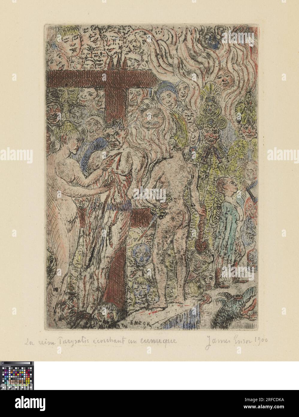 La reine Parysatis écorchant un eunuque 1900 by James Ensor Stock Photo ...