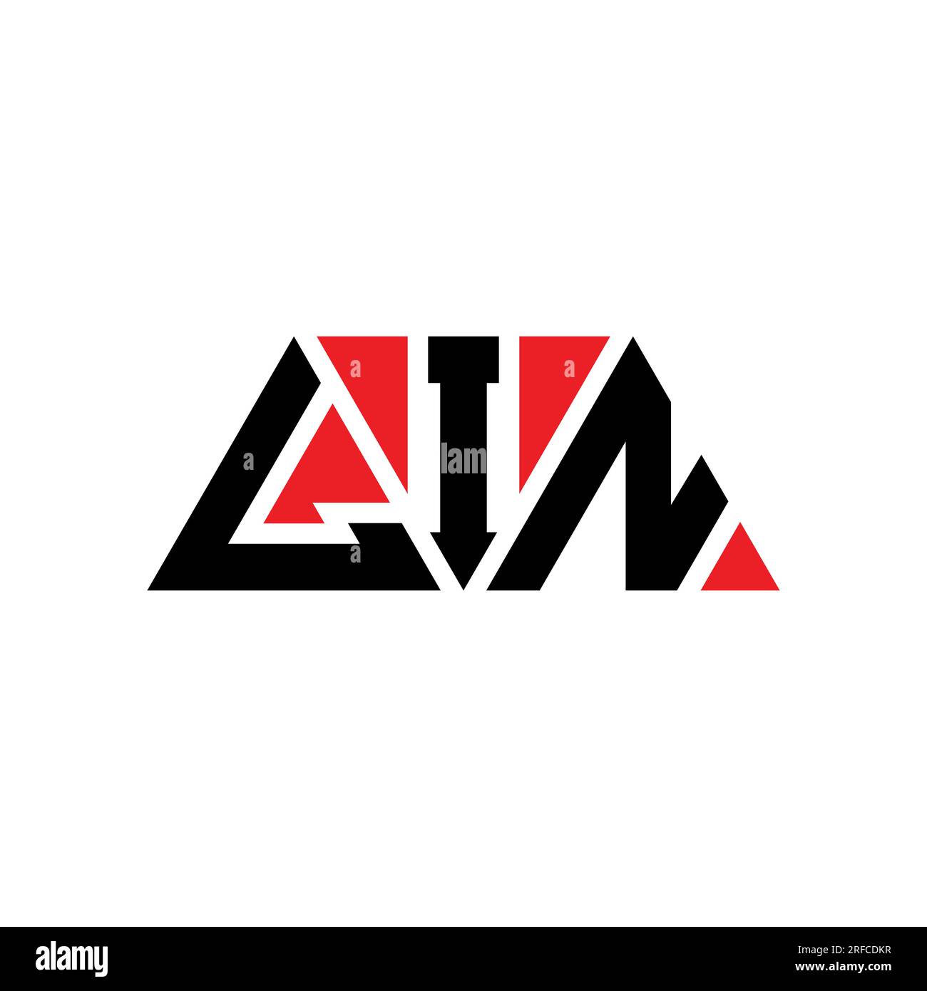 LIN triangle letter logo design with triangle shape. LIN triangle logo ...