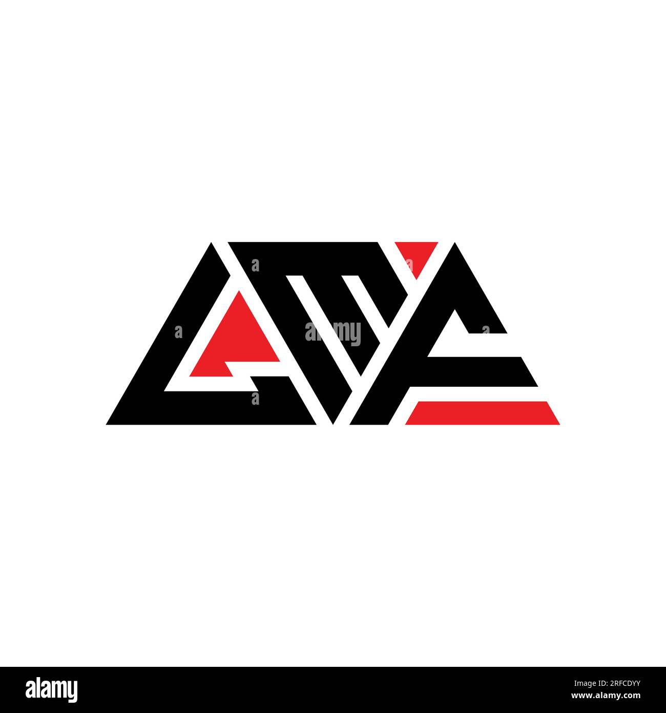 LMF triangle letter logo design with triangle shape. LMF triangle logo ...