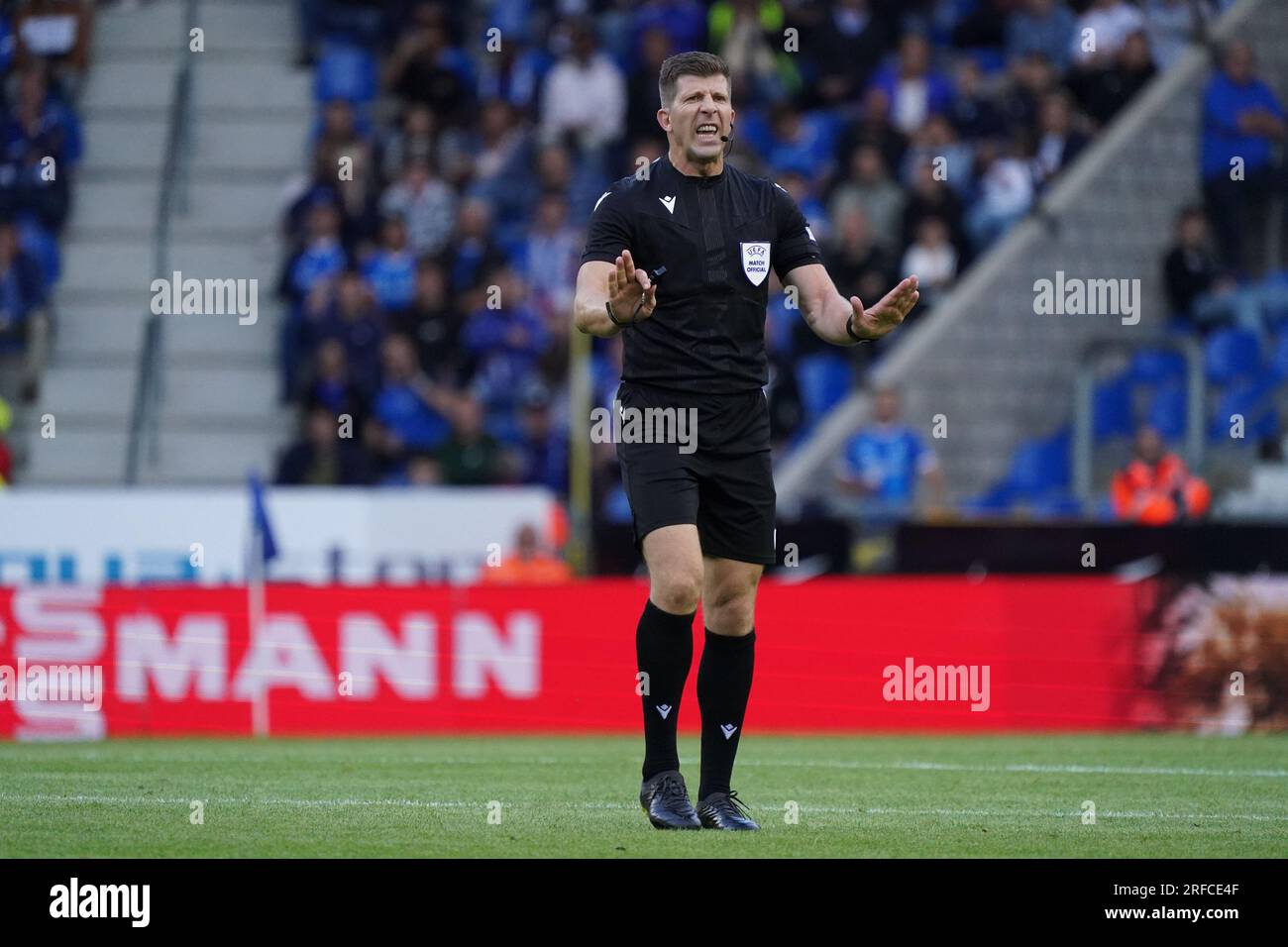 Genk, Belgium. 02nd Aug, 2023. GENK, BELGIUM - AUGUST 2: Referee Novak ...