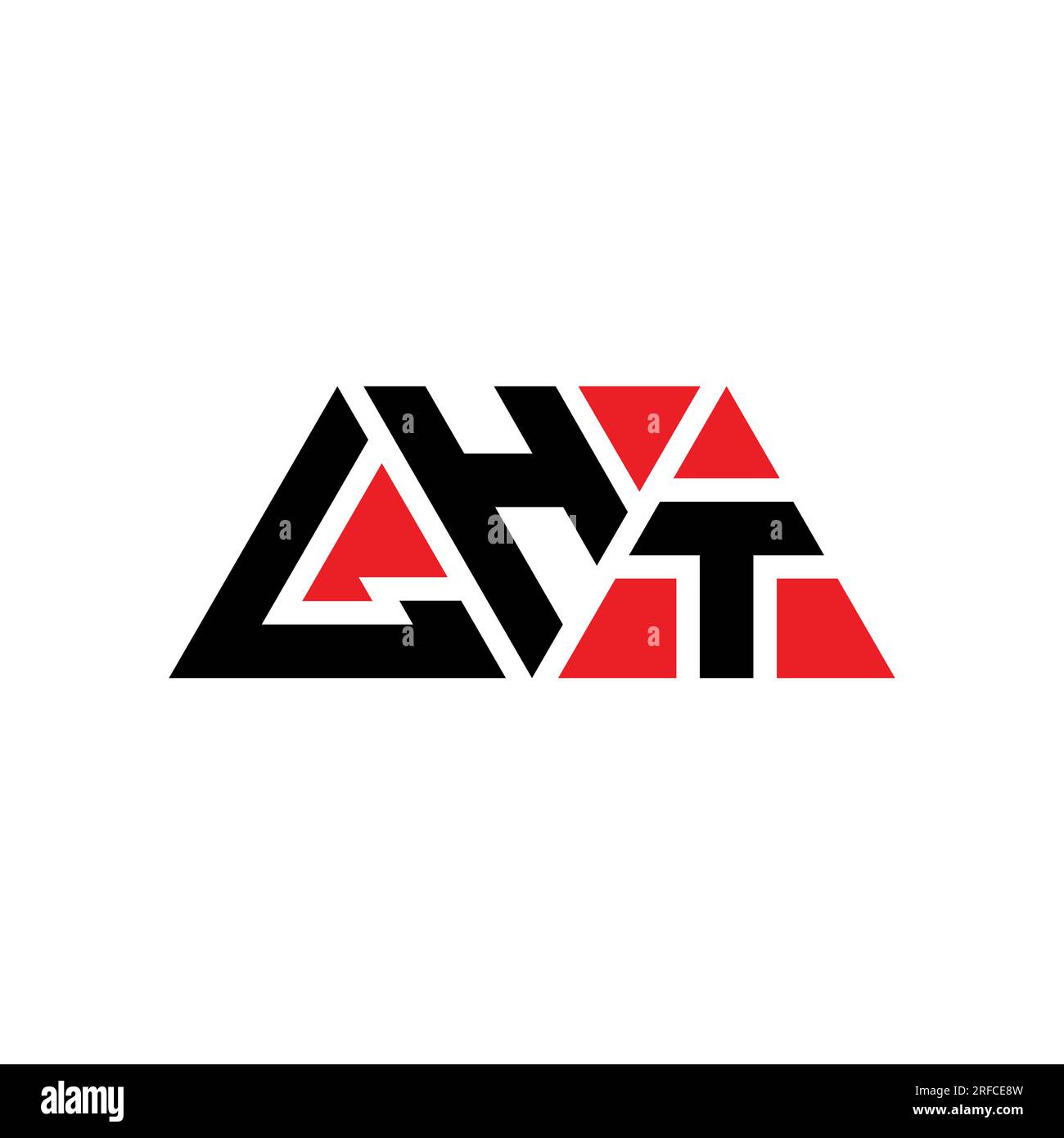 LHT triangle letter logo design with triangle shape. LHT triangle logo ...