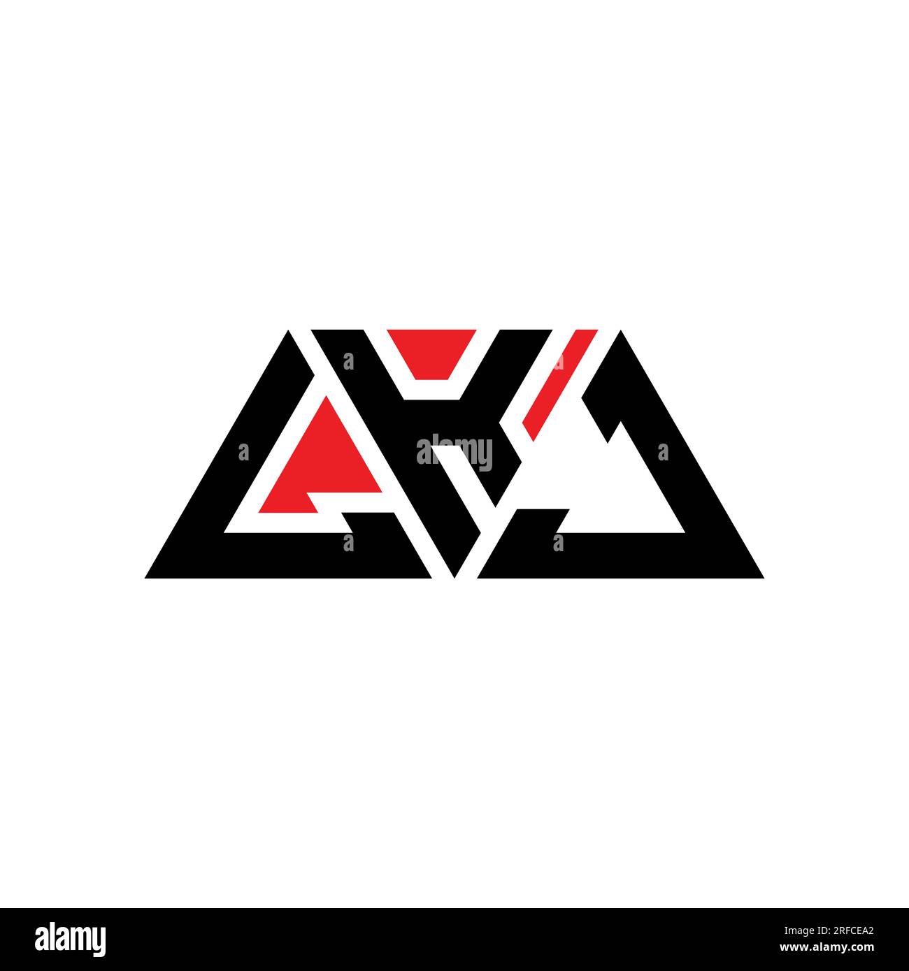 LKJ triangle letter logo design with triangle shape. LKJ triangle logo ...