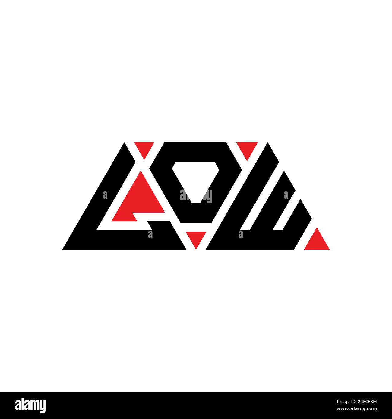 LOW triangle letter logo design with triangle shape. LOW triangle logo ...