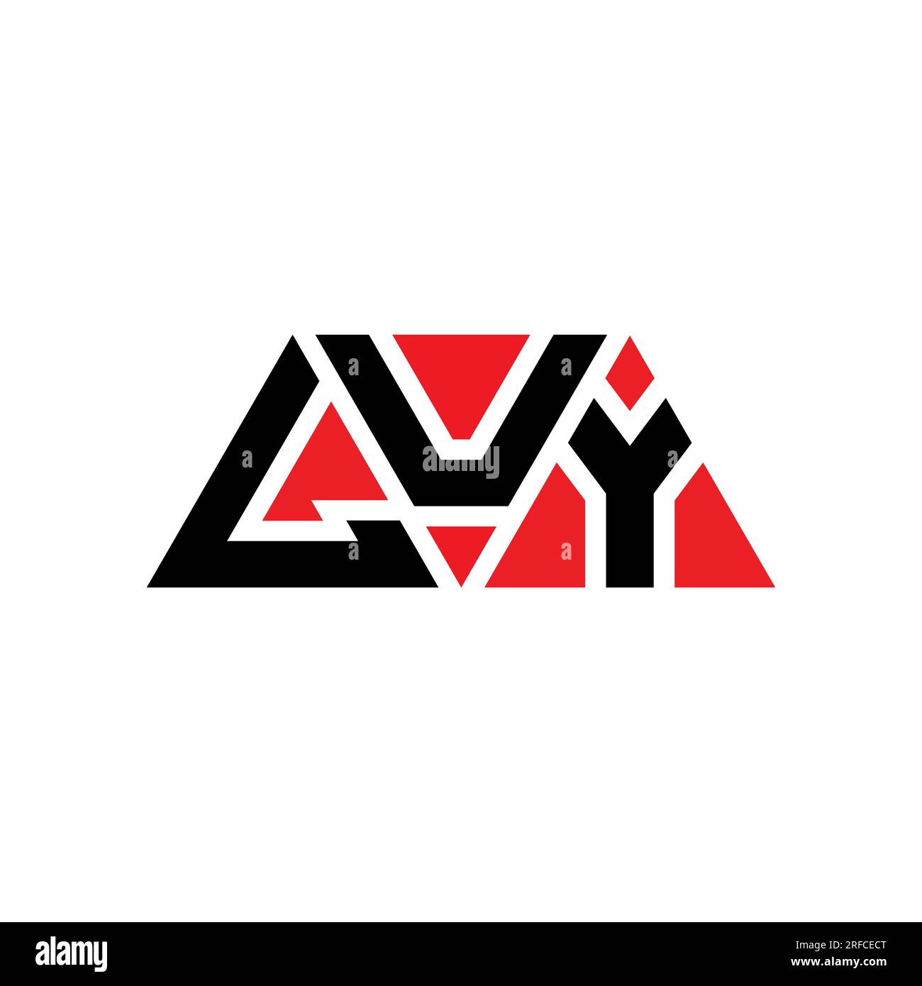 LUY triangle letter logo design with triangle shape. LUY triangle logo ...