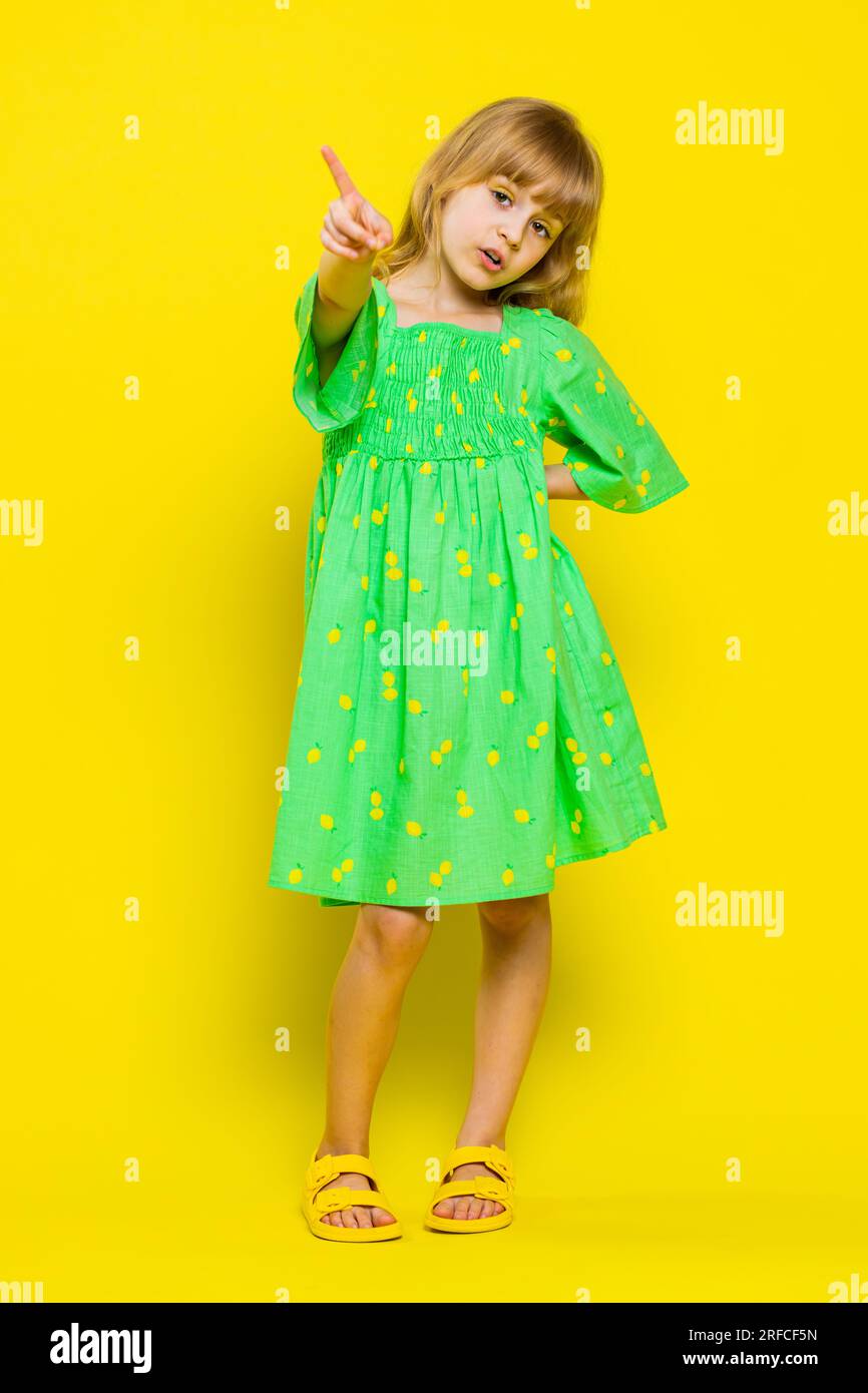 Displeased upset child girl kid reacting to unpleasant awful idea ...