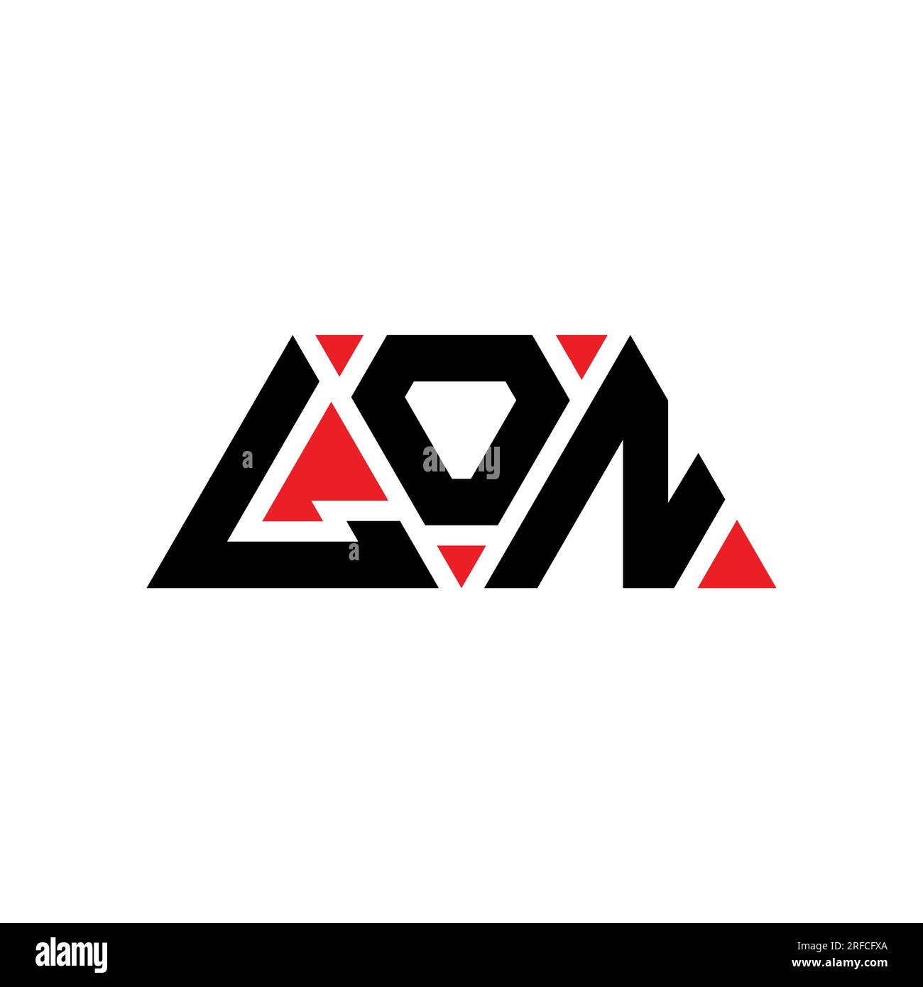 LON triangle letter logo design with triangle shape. LON triangle logo ...