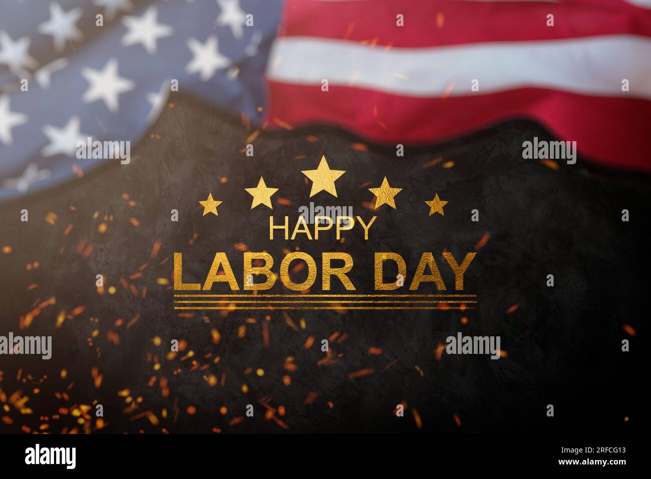 Happy Labor day banner, American patriotic background. American Bald ...