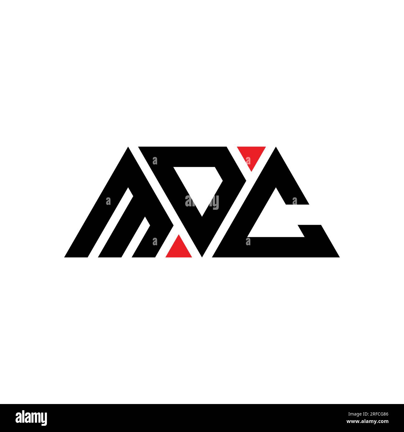 MDC triangle letter logo design with triangle shape. MDC triangle logo ...