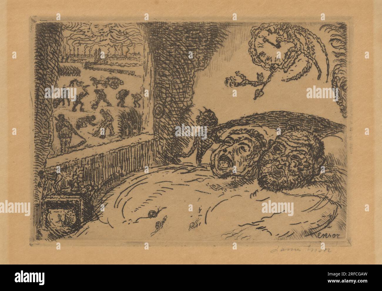 De luiheid 1902 by James Ensor Stock Photo - Alamy