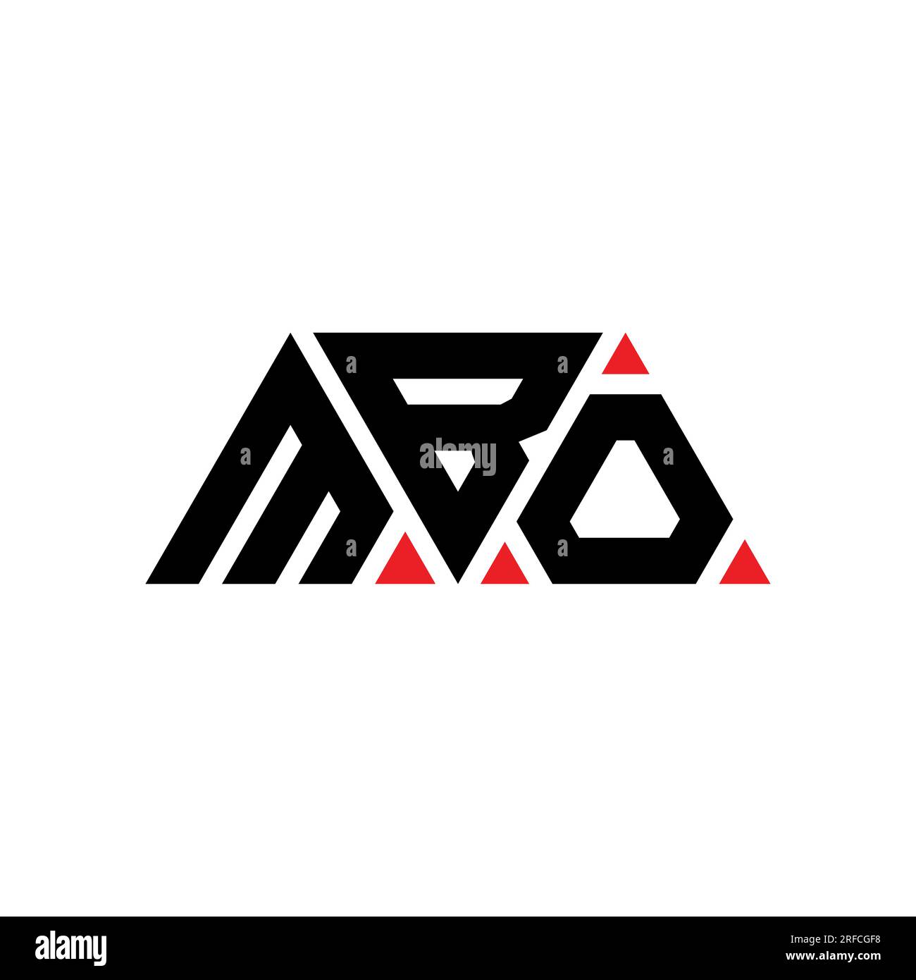MBO triangle letter logo design with triangle shape. MBO triangle logo ...