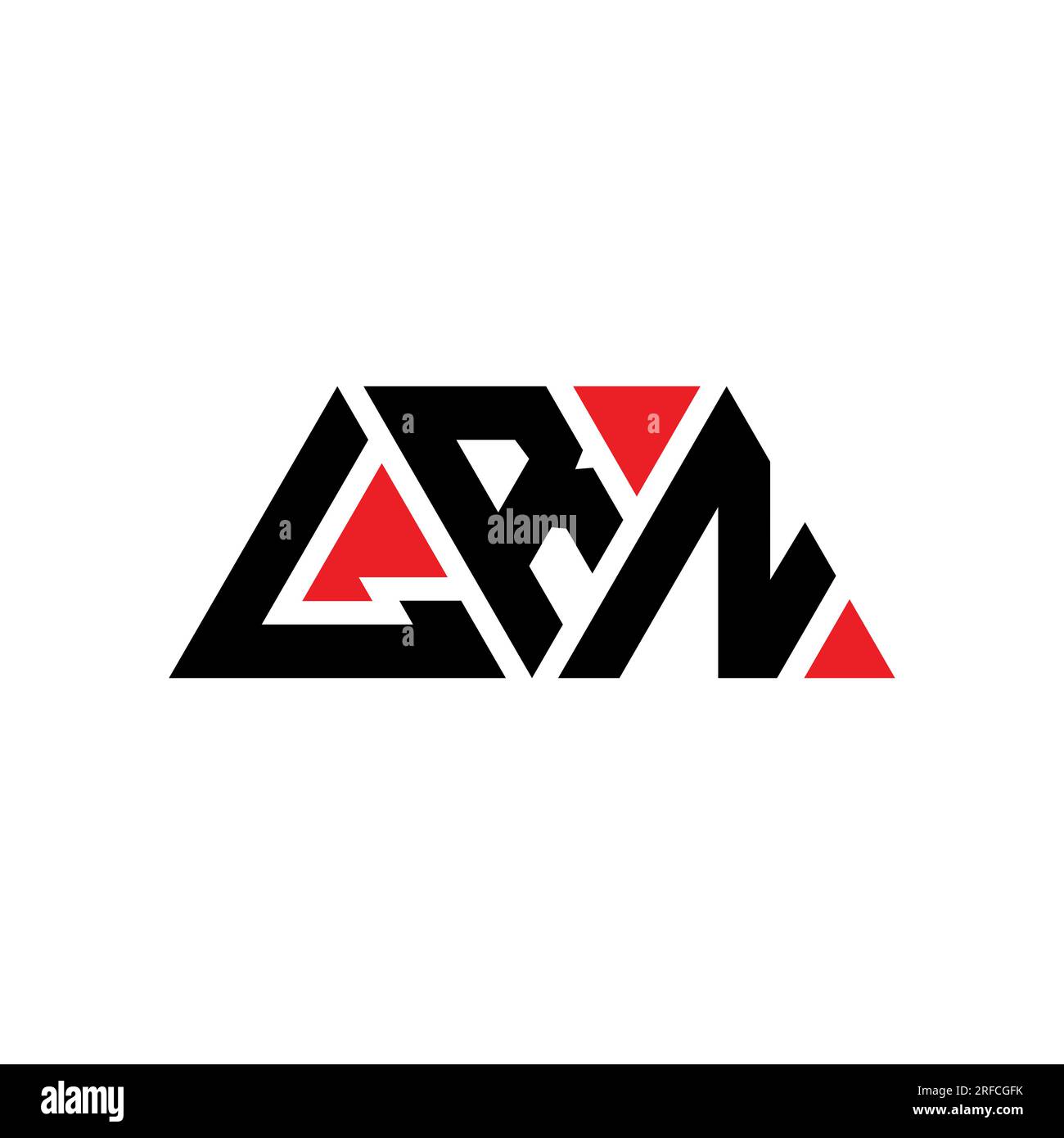 LRN triangle letter logo design with triangle shape. LRN triangle logo ...