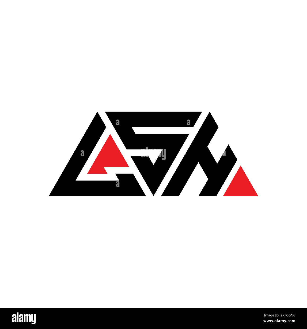 LSH triangle letter logo design with triangle shape. LSH triangle logo ...