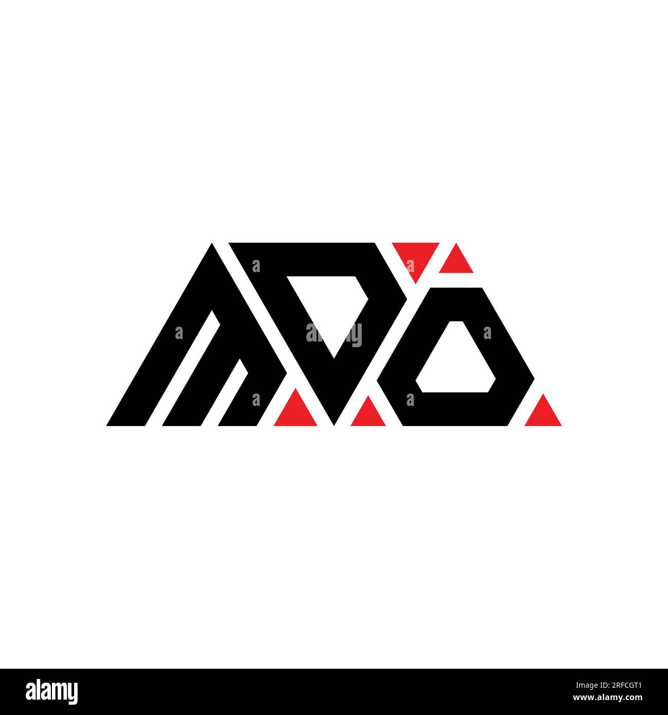 MDO triangle letter logo design with triangle shape. MDO triangle logo ...