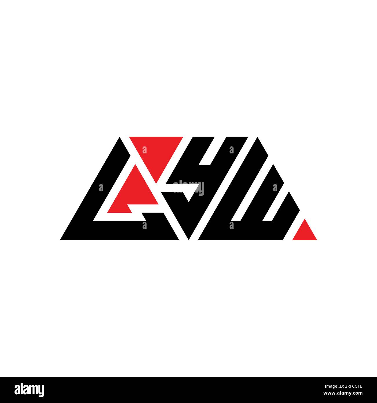 LYW triangle letter logo design with triangle shape. LYW triangle logo ...