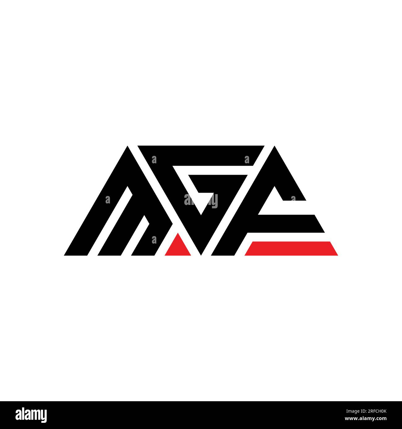 MGF triangle letter logo design with triangle shape. MGF triangle logo ...