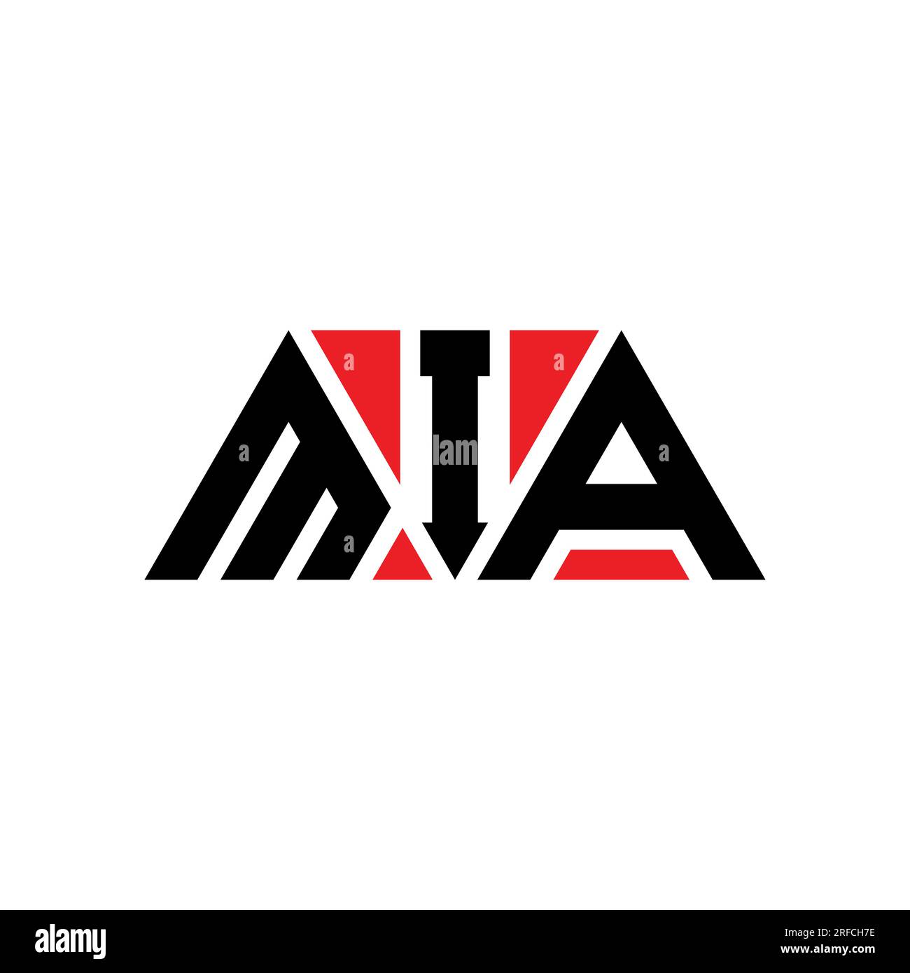 MIA triangle letter logo design with triangle shape. MIA triangle logo ...