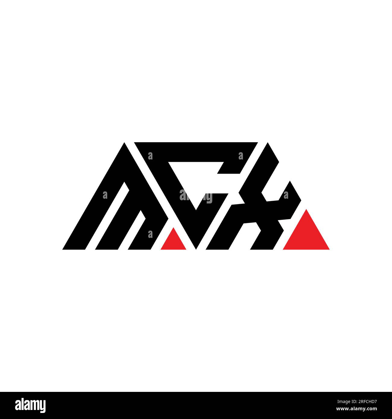 MCX triangle letter logo design with triangle shape. MCX triangle logo ...
