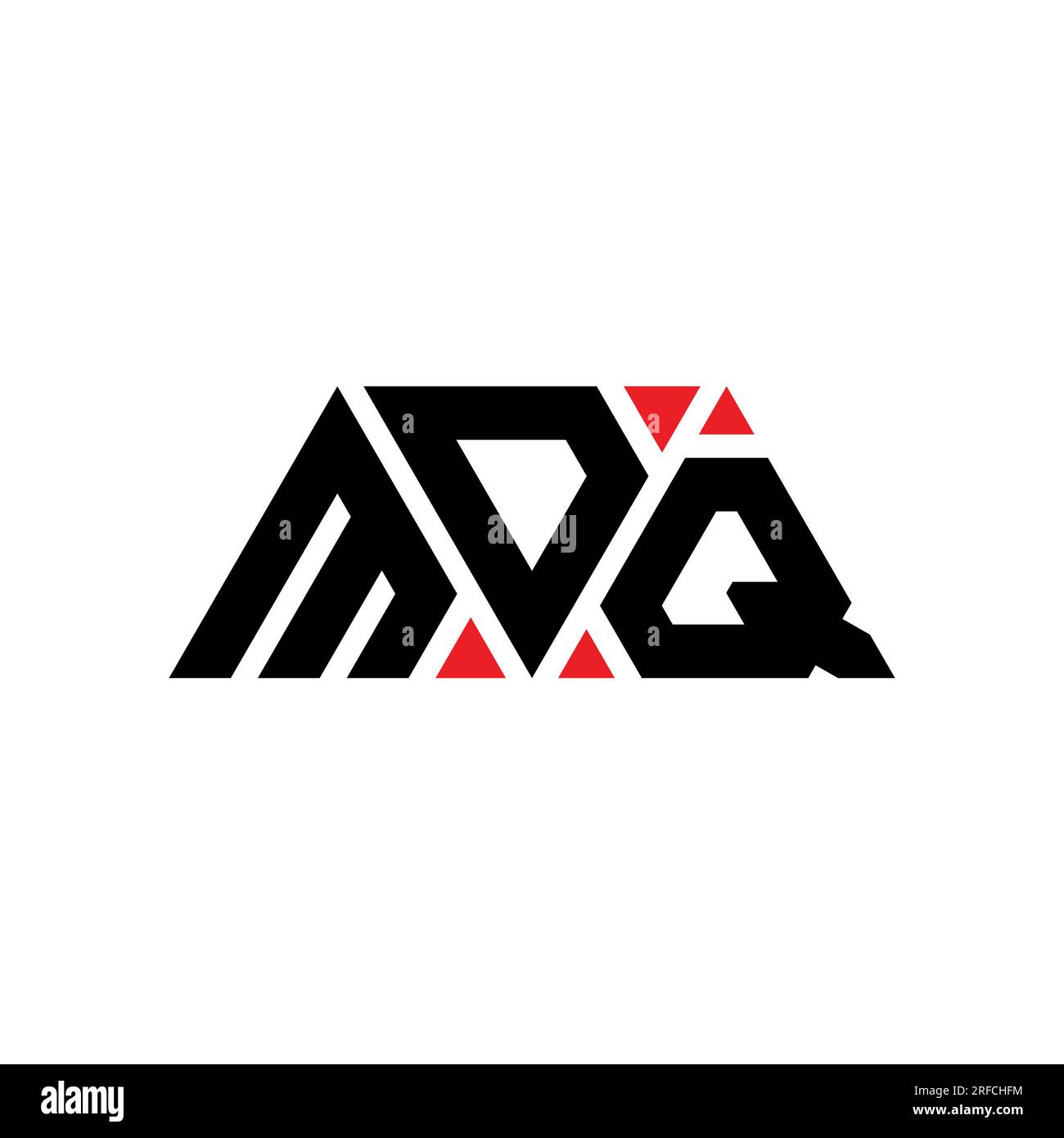 MDQ triangle letter logo design with triangle shape. MDQ triangle logo ...