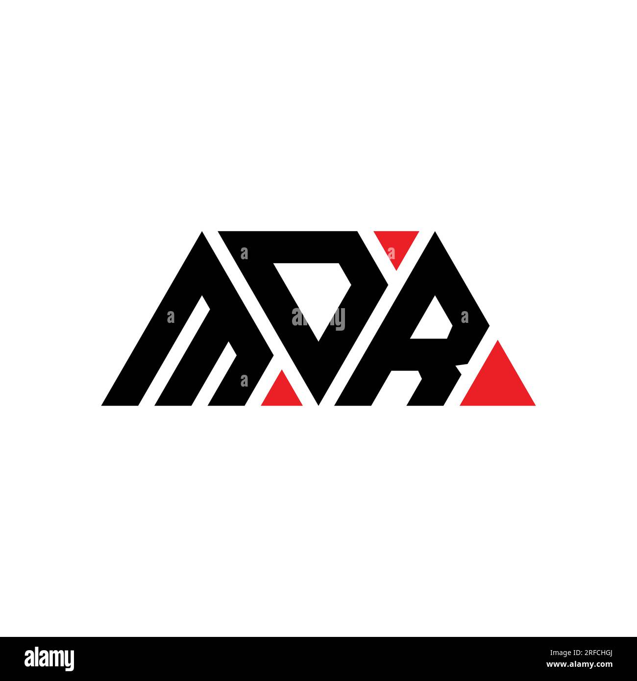MDR triangle letter logo design with triangle shape. MDR triangle logo ...