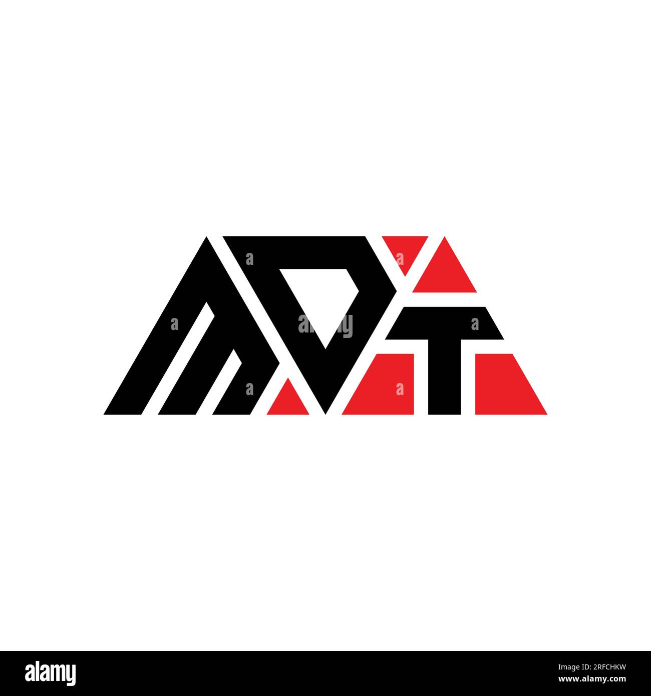 MDT triangle letter logo design with triangle shape. MDT triangle logo ...
