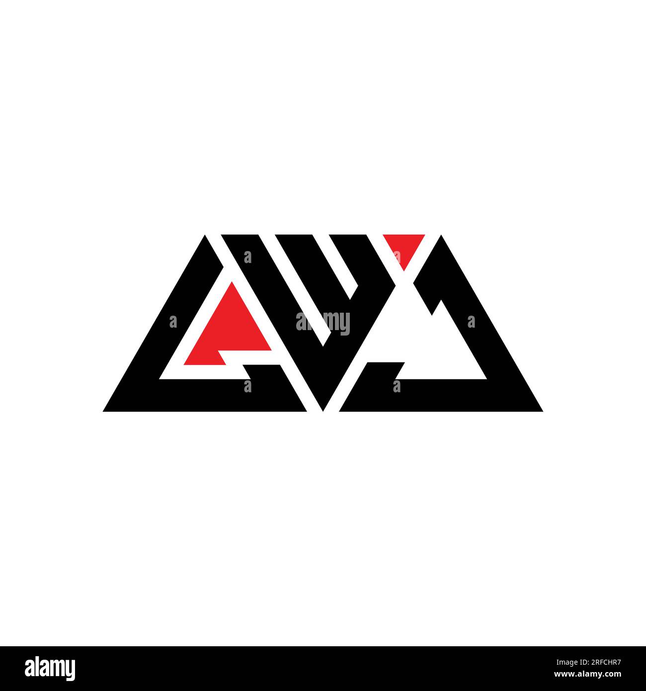 LWJ triangle letter logo design with triangle shape. LWJ triangle logo ...