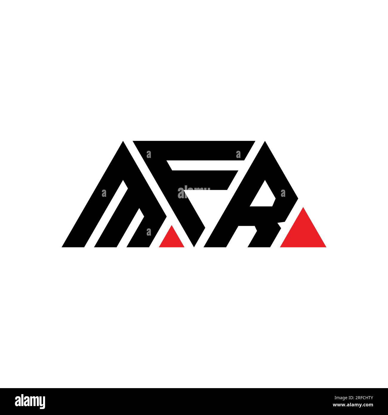 MFR triangle letter logo design with triangle shape. MFR triangle logo ...