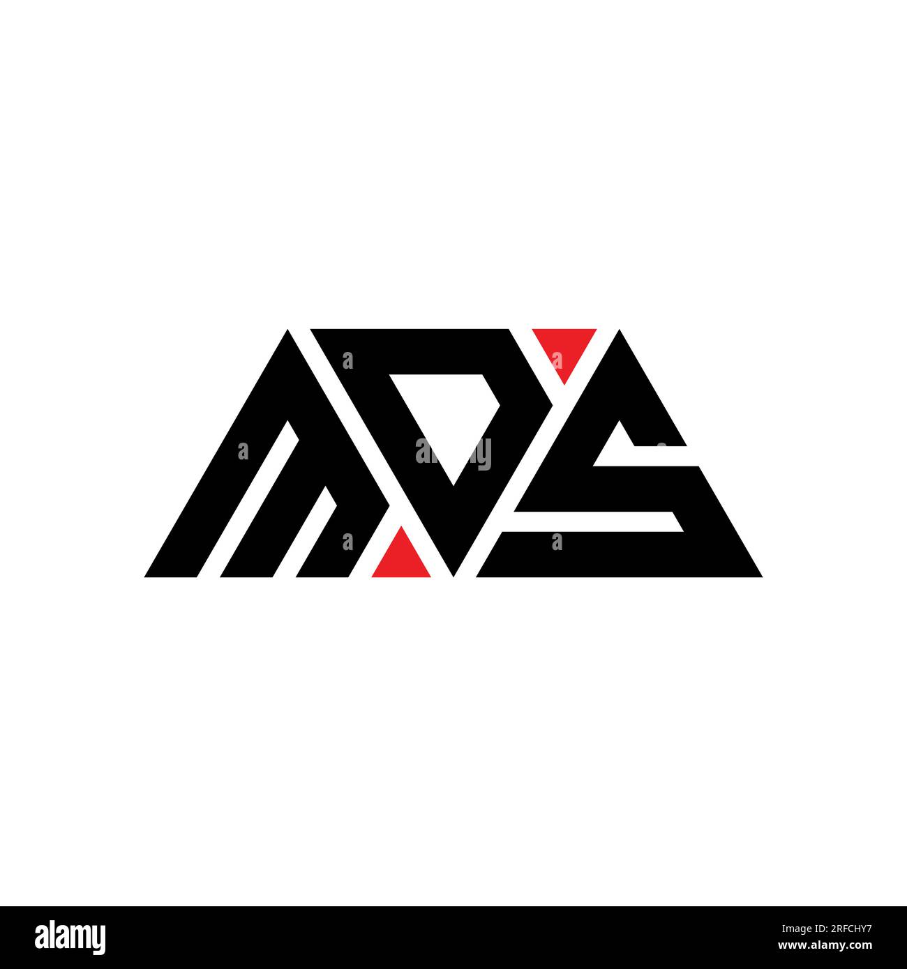 MDS triangle letter logo design with triangle shape. MDS triangle logo ...