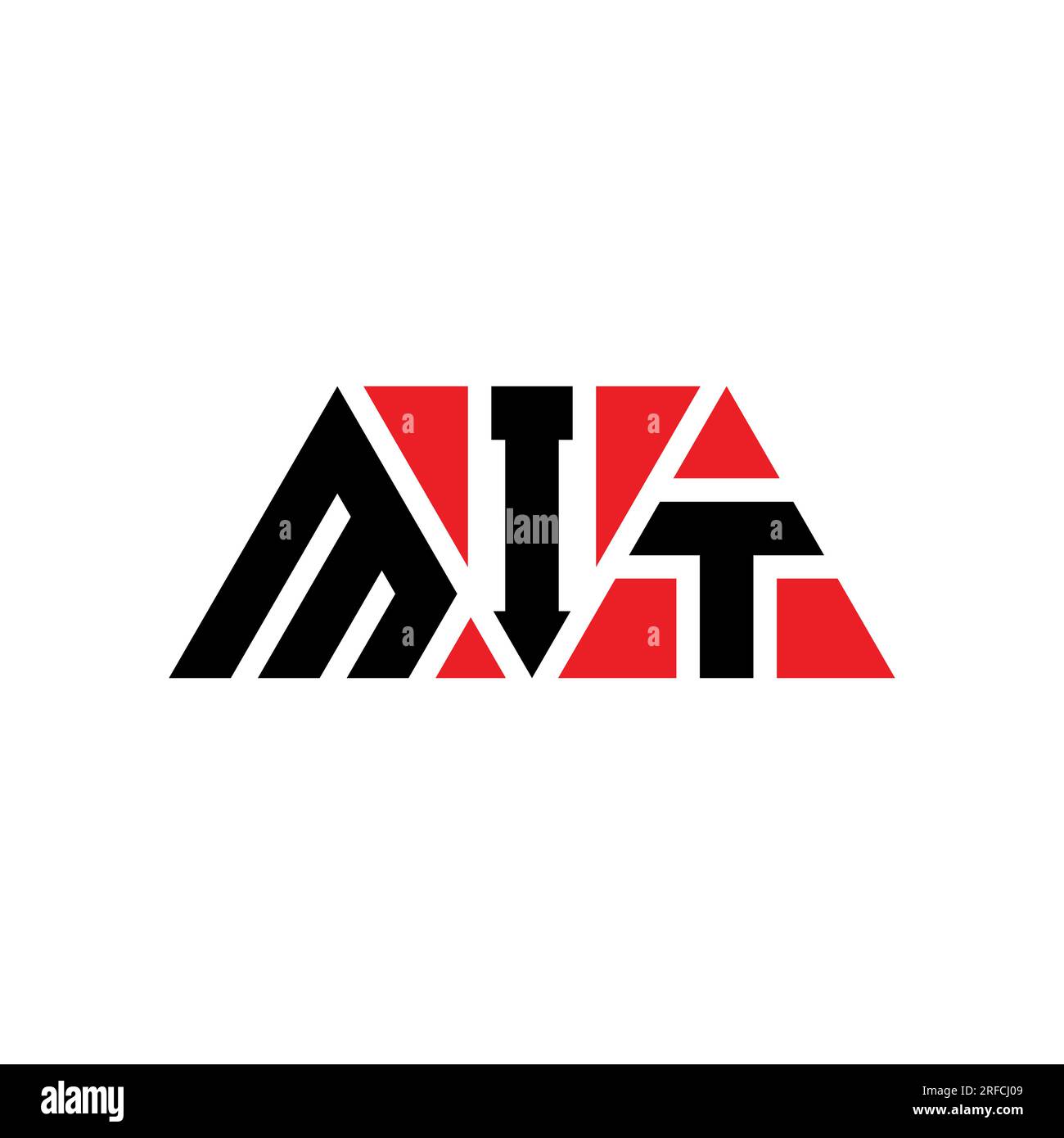 MIT triangle letter logo design with triangle shape. MIT triangle logo ...