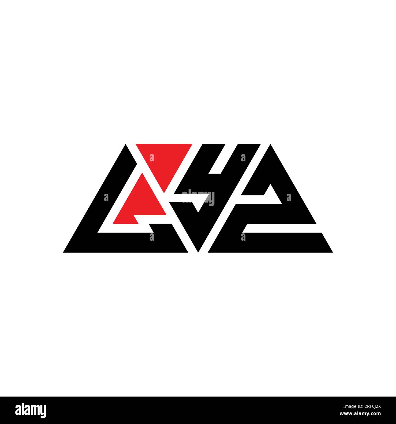 LYZ triangle letter logo design with triangle shape. LYZ triangle logo ...