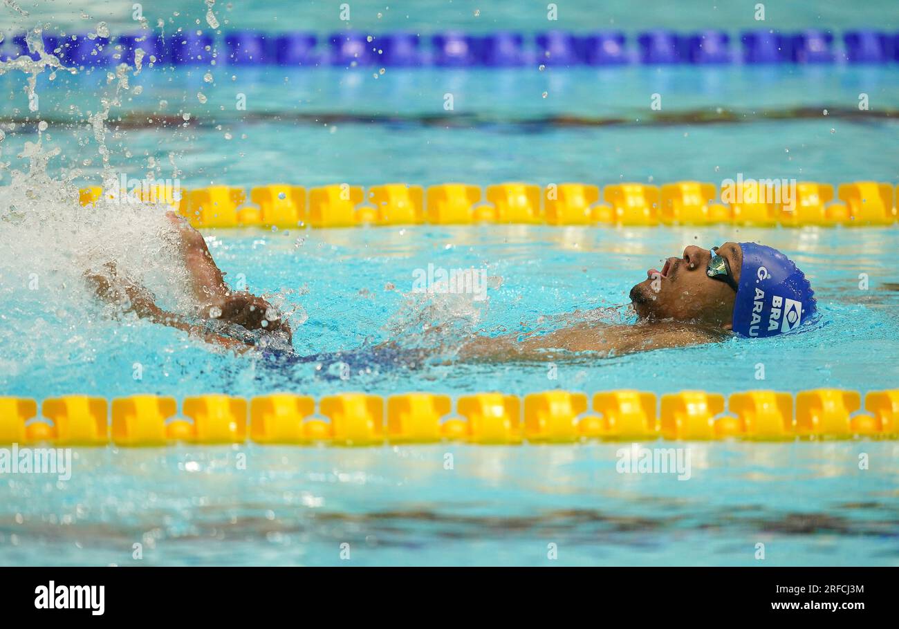 Brazil's Gabriel Dos Santos Araujo wins the final of the Men's 100m S2 ...