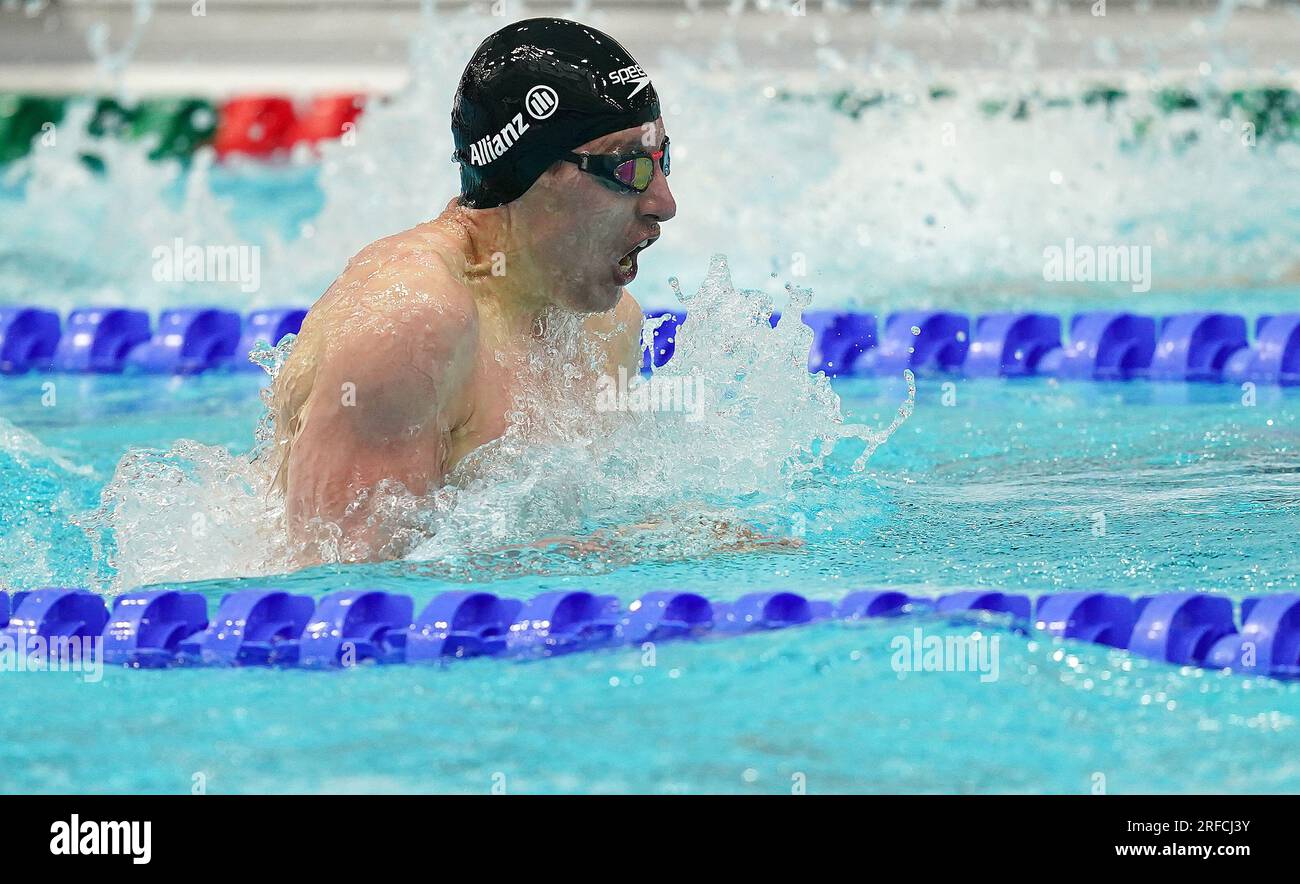Great Britain's Scott Quin in action during the final of the Men's 100m ...