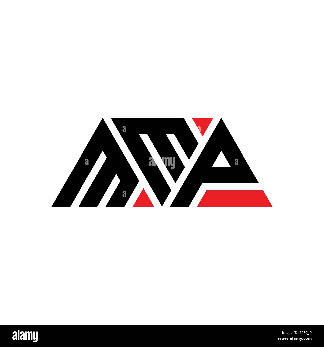 MMP triangle letter logo design with triangle shape. MMP triangle logo ...