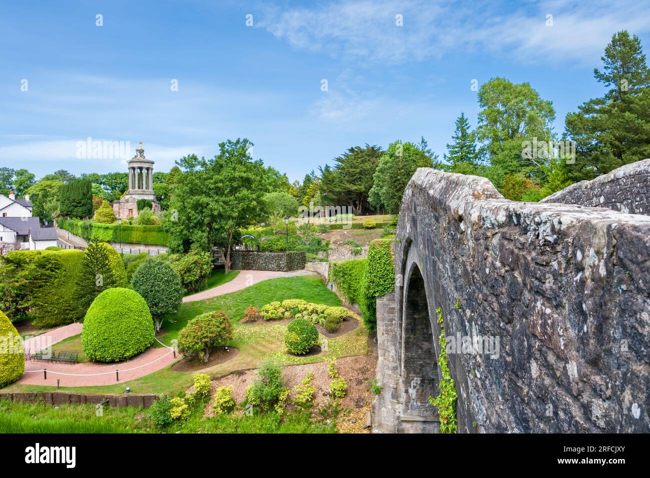 Burns Memorial and free gardens in Alloway near Ayr Scotland about to ...