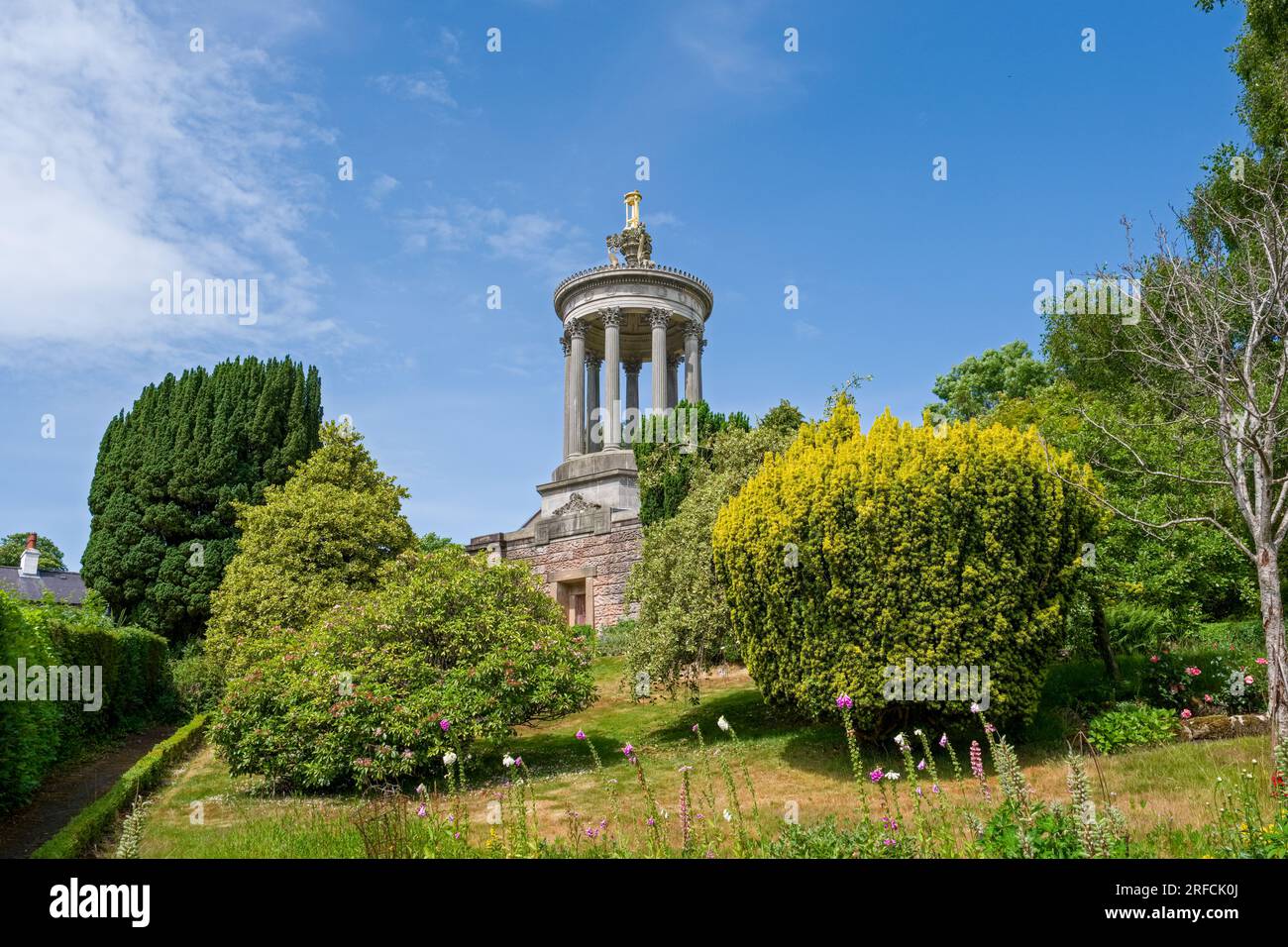 Burns Memorial in Alloway near Ayr Scotland with its ornate ancient ...