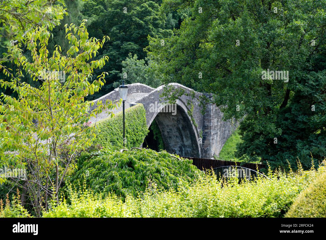 The Auld Brig better known as Brig o’ Doon in Alloway near Ayr in ...