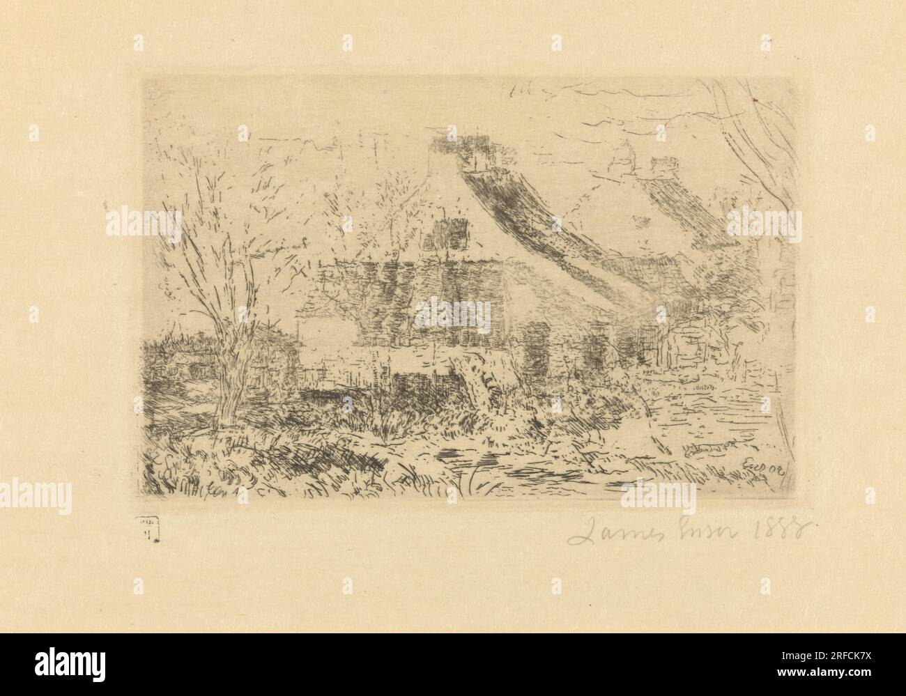 Small House at Mariakerke 1888 by James Ensor Stock Photo - Alamy