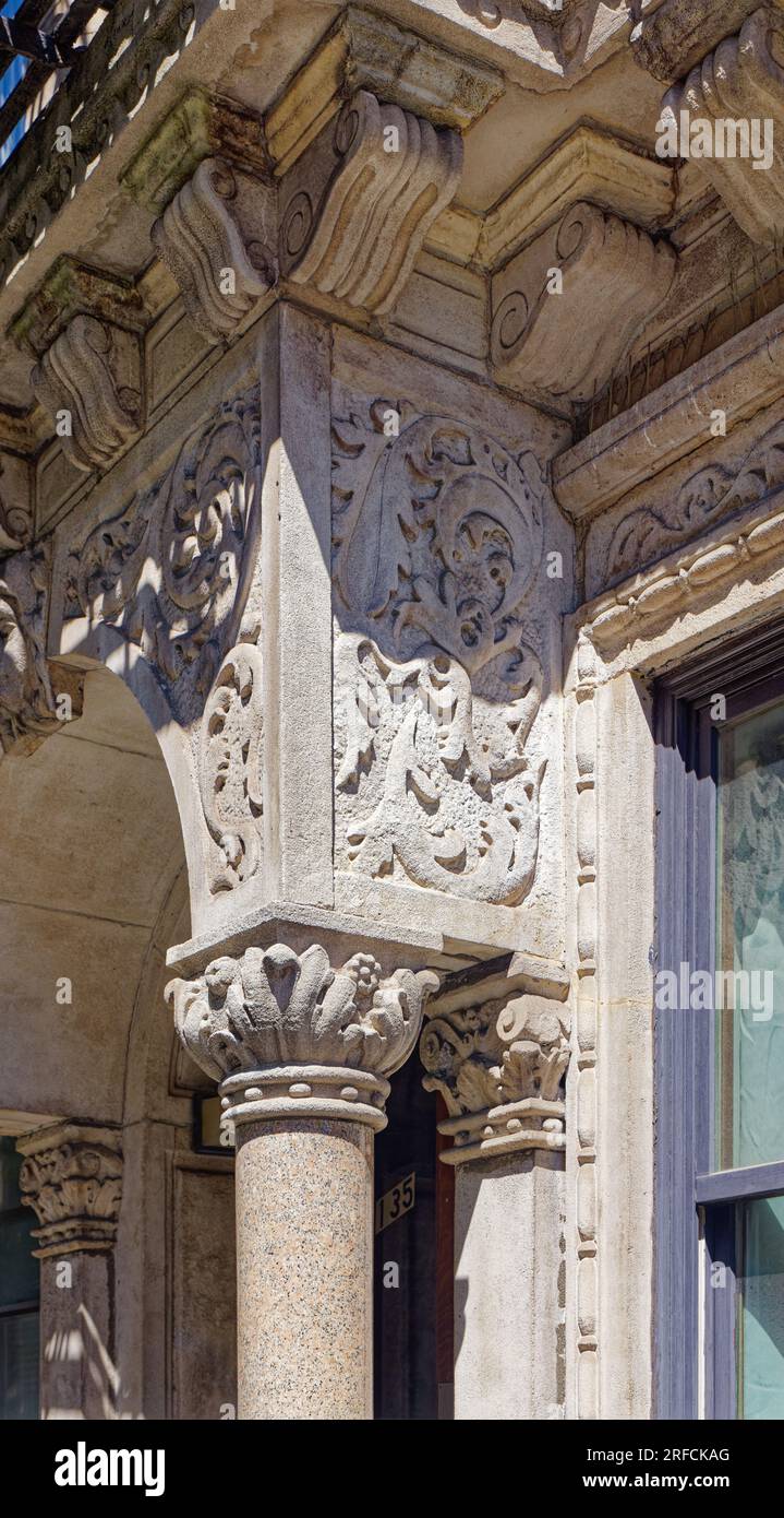 Greenwich Village Landmark: Lavishly decorated in stone, 135 West 10th ...