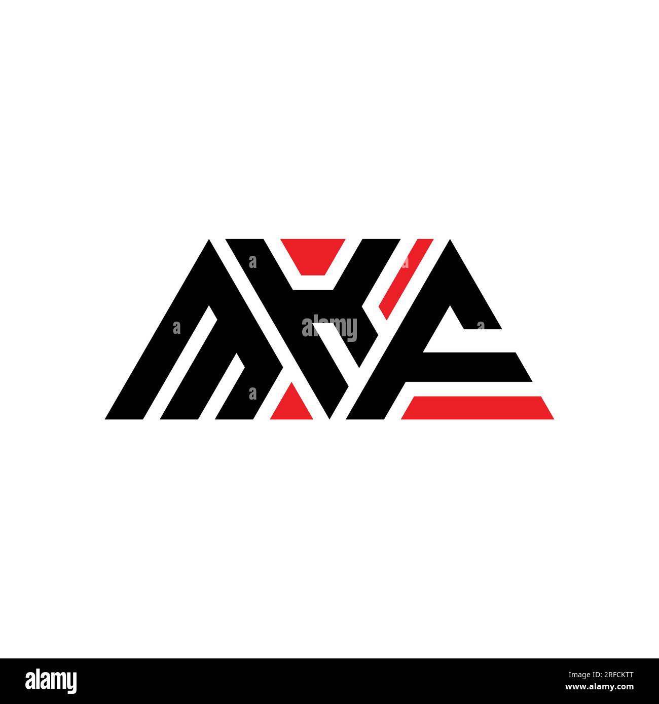 MKF triangle letter logo design with triangle shape. MKF triangle logo ...