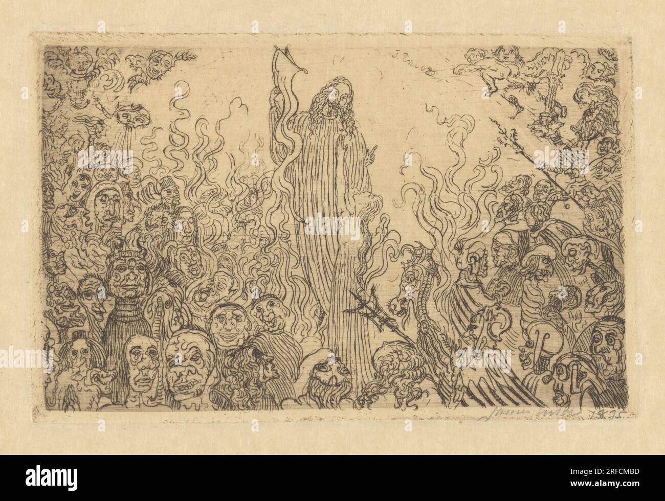 Christ Descending into Hell by James Ensor Stock Photo - Alamy