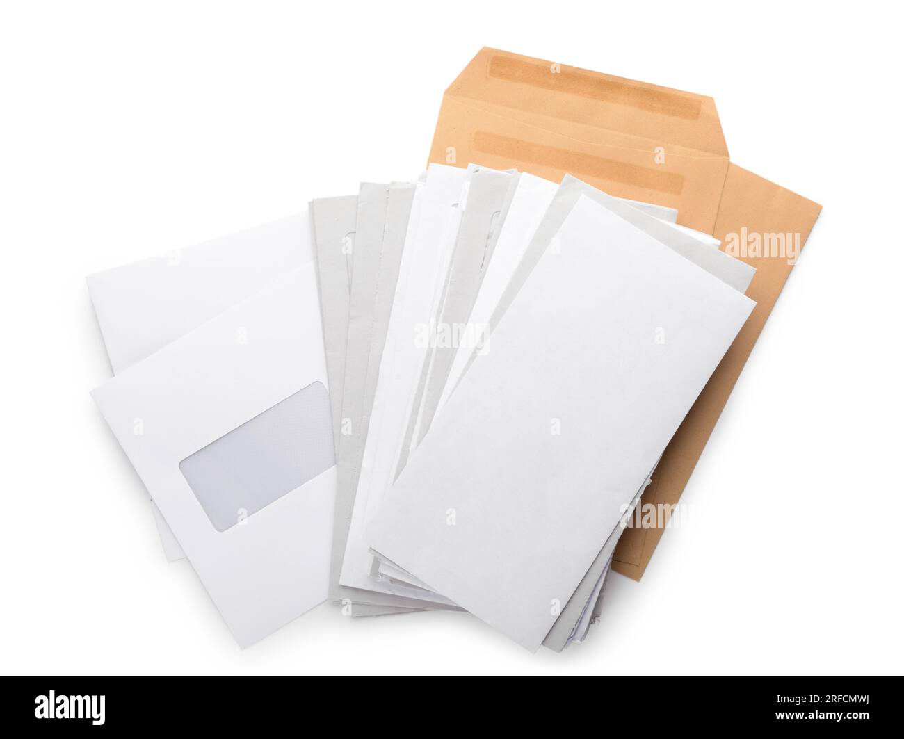 Stack paper mail letters Cut Out Stock Images & Pictures - Alamy
