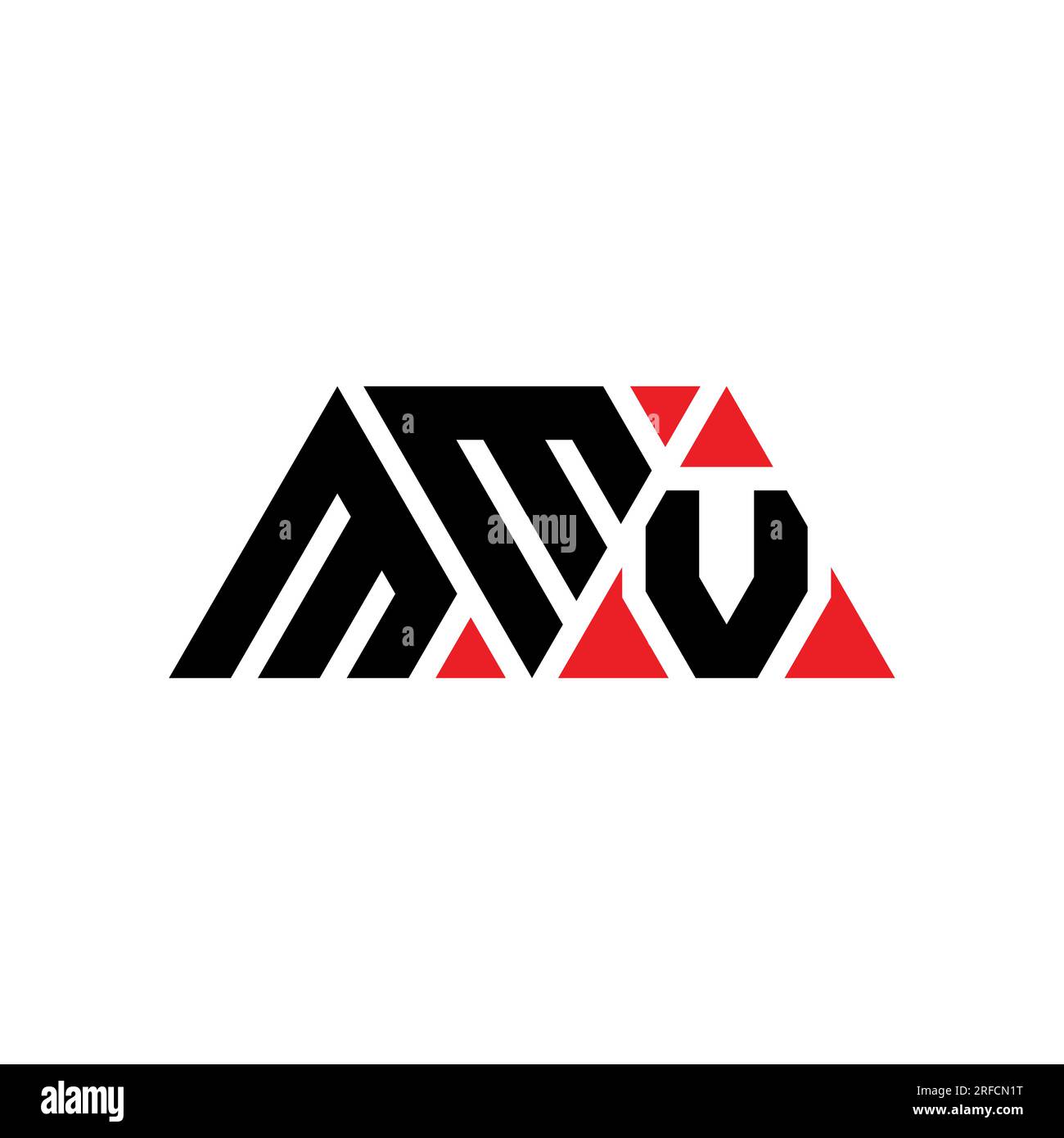 MMV triangle letter logo design with triangle shape. MMV triangle logo ...