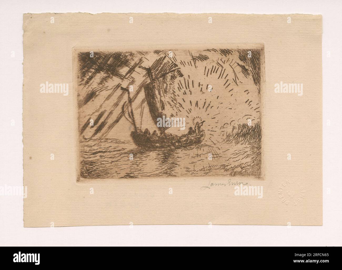 Le Christ dans la barque 1898 by James Ensor Stock Photo - Alamy