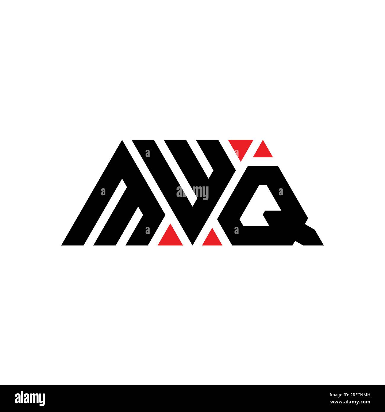 MWQ triangle letter logo design with triangle shape. MWQ triangle logo ...