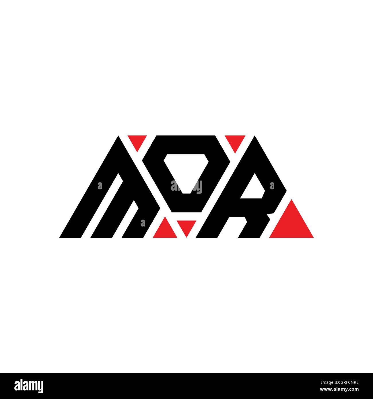 MOR triangle letter logo design with triangle shape. MOR triangle logo ...