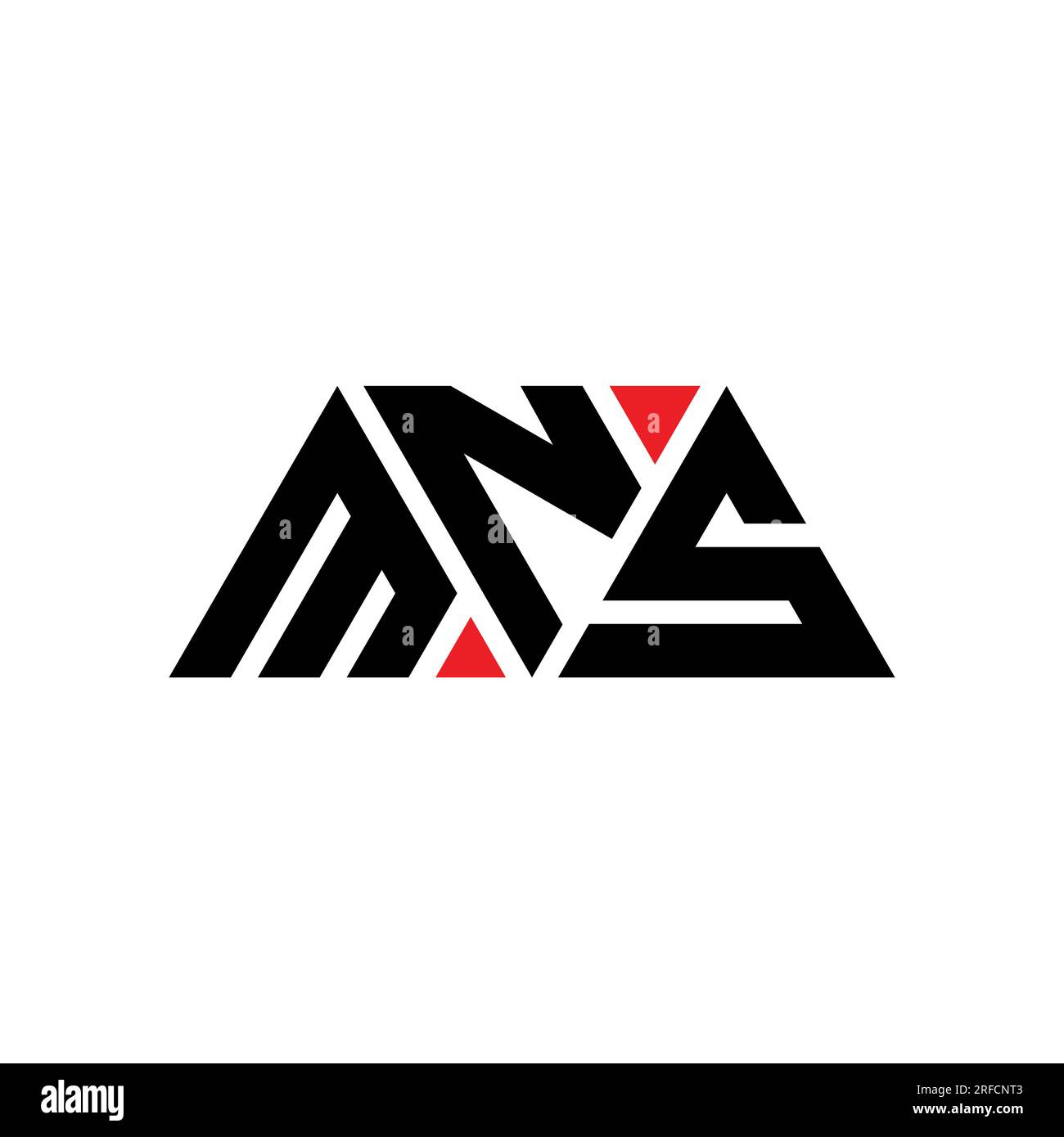 MNS triangle letter logo design with triangle shape. MNS triangle logo ...