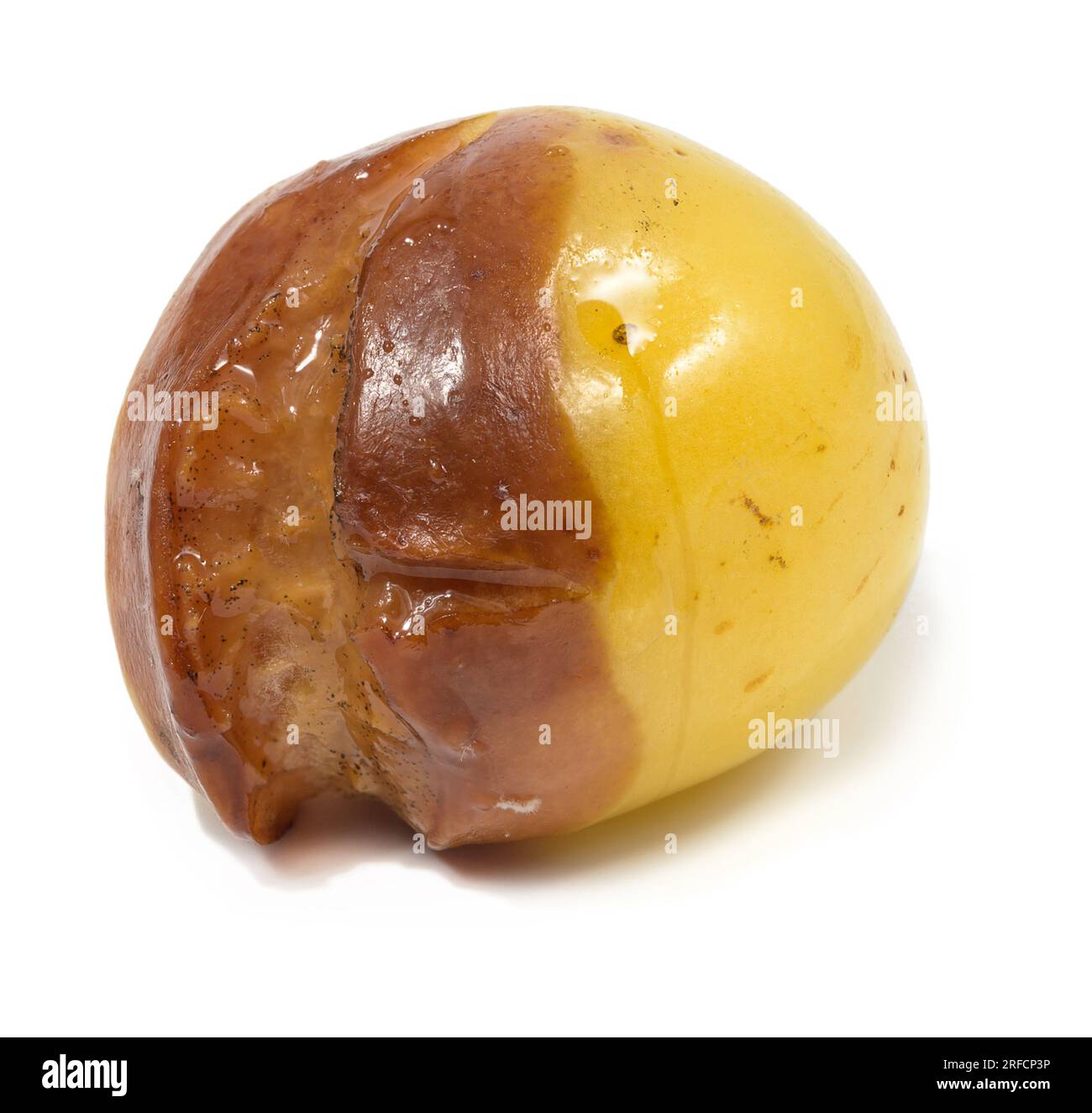 Yellow rotten sweet cherry on a white isolated background Stock Photo ...