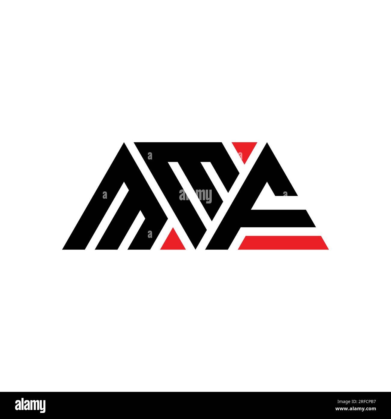 MMF triangle letter logo design with triangle shape. MMF triangle logo ...