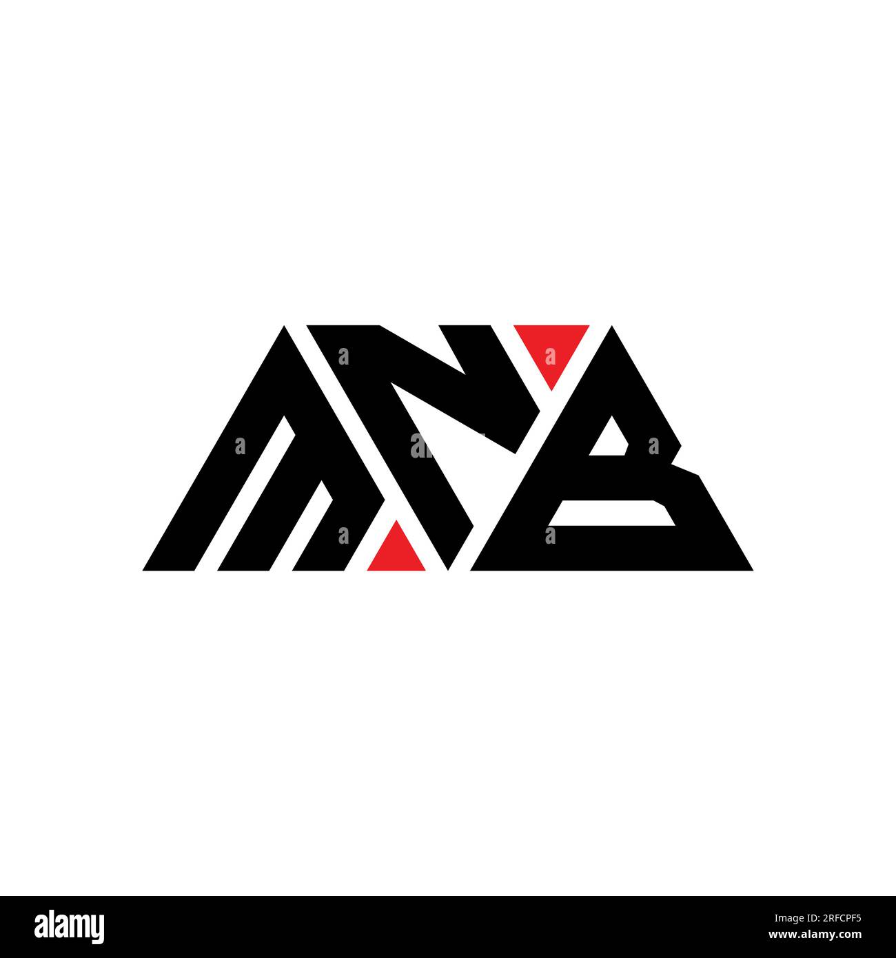 MNB triangle letter logo design with triangle shape. MNB triangle logo ...